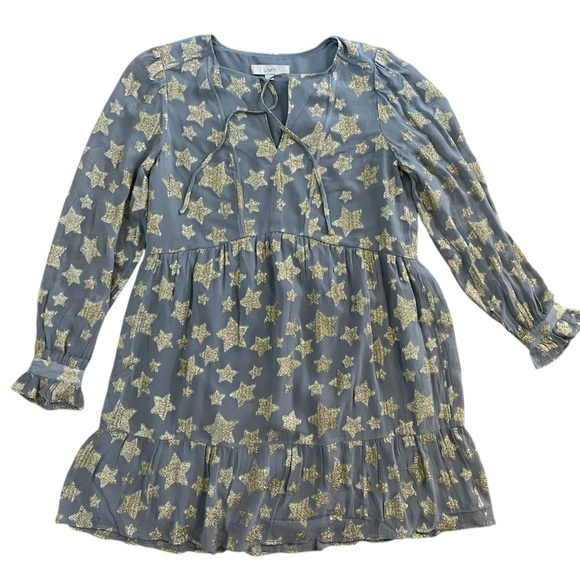 LOFT | Dresses | Loft Shimmer Star Tiered Dress | Poshmark